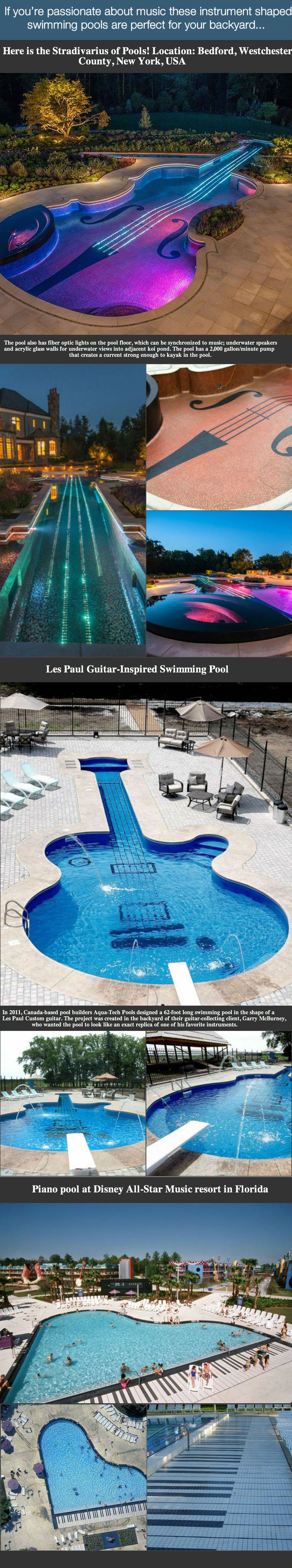Amazing Swimming Pools Shaped Like Musical Instruments - CMUSE