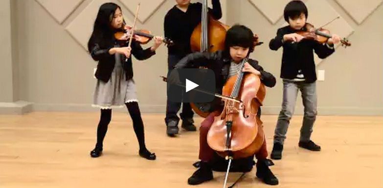 This Is Perhaps The Youngest String Quartet Ever: The Joyous String Quartet