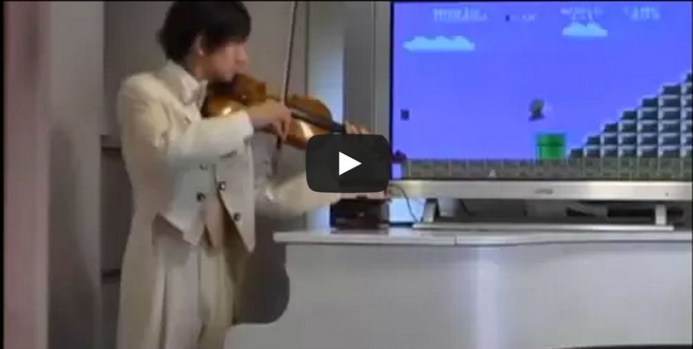 Violinist Plays Along to Super Mario Bros.