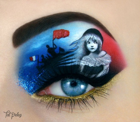 musical-inspired eye makeup by Israeli artist Tal Peleg