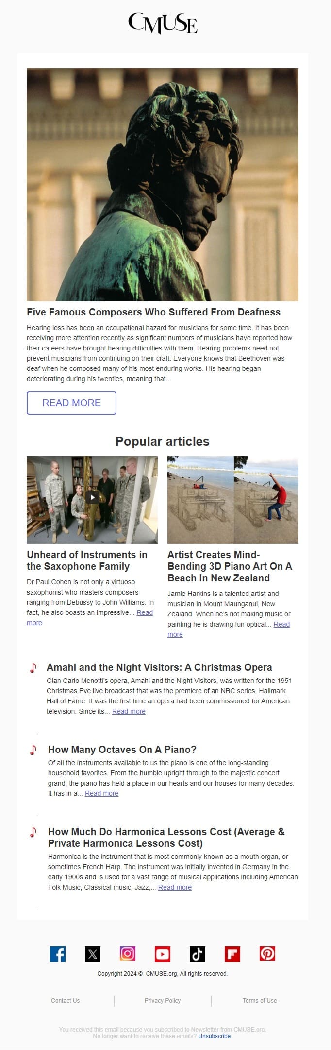 Classical Music Newsletter - CMUSE